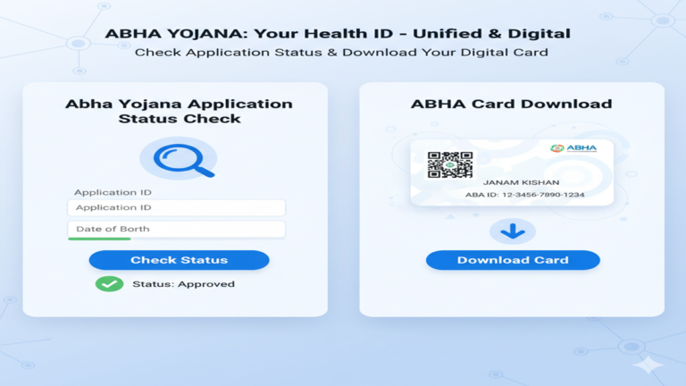Abha Yojana Application Status Check & ABHA Card Download | Bada Udyog