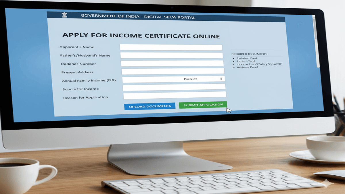 Income Certificate Online Apply Form | Bada Udyog