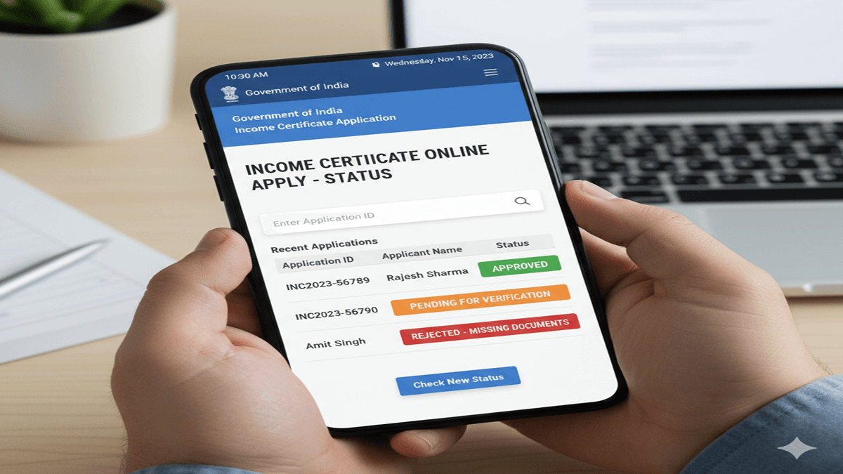 Income Certificate Online Apply Status | Bada Udyog