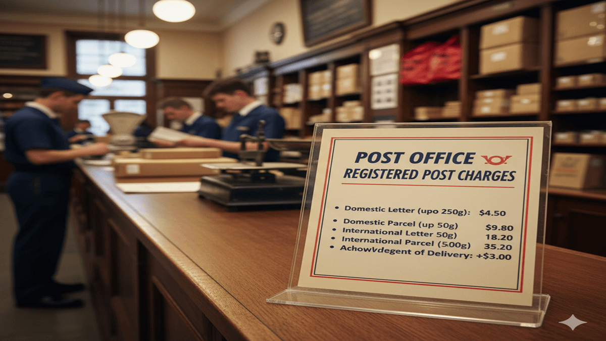 Post Office Registered Post Charges | Bada Udyog